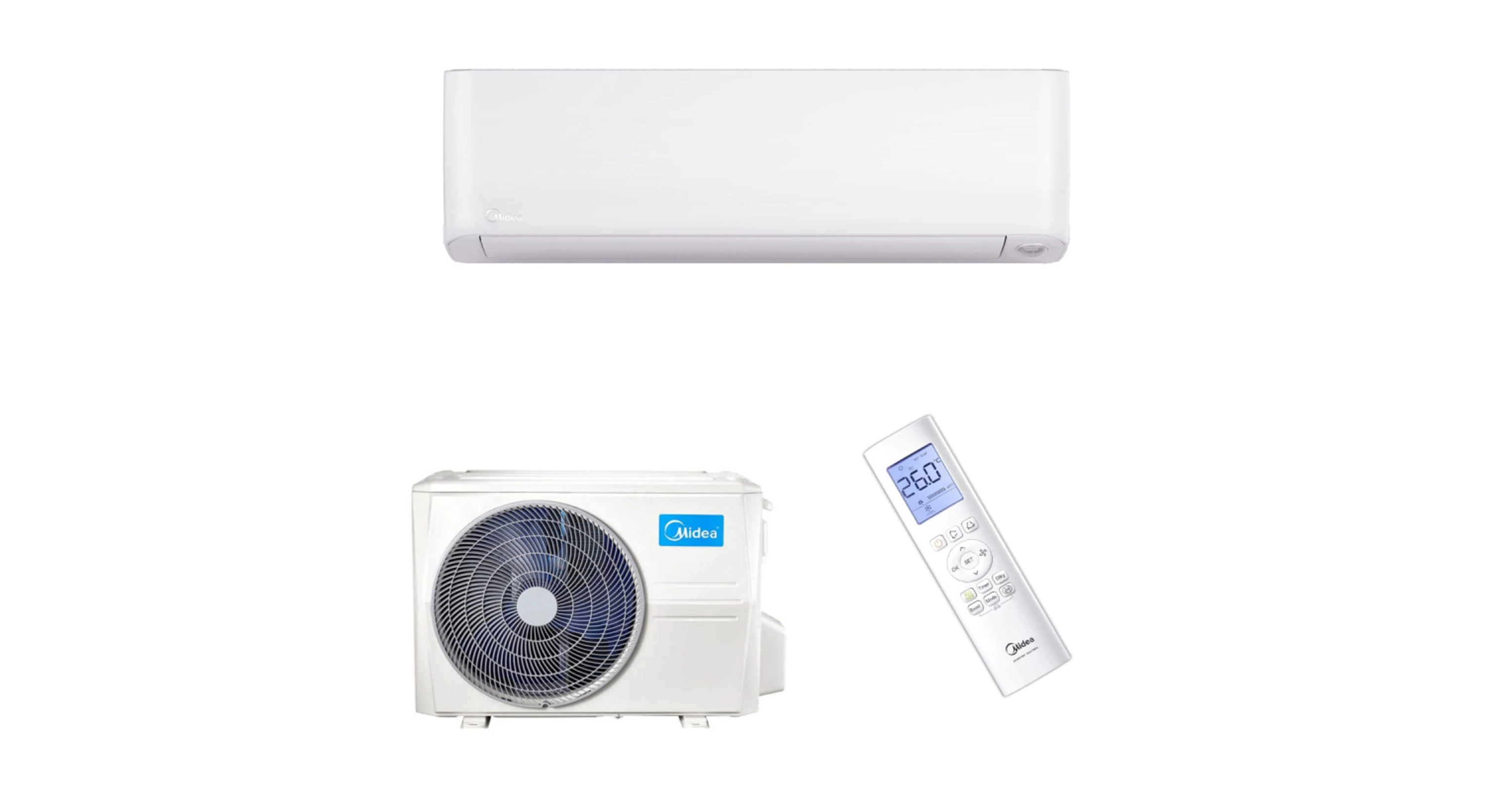MIDEA OASIS PLUS+ MOPP-12-SP ( MSOPP-12HRFN8 / MOX330-12HFN8-OPP) KLÍMA MONO OLDALFALI SZETT 3,5 ...